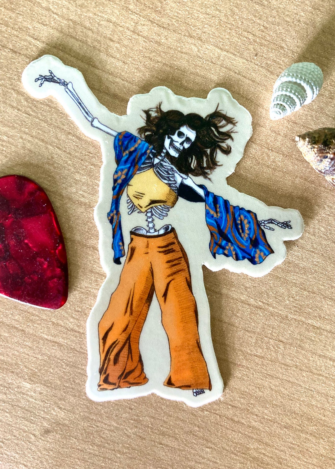 Dancing Skeleton no. 2 // Sticker // Skeletons // Grateful Dead // Art ...