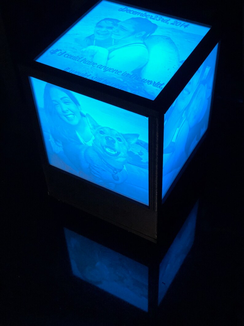 3D Printed Photo Cube - Etsy