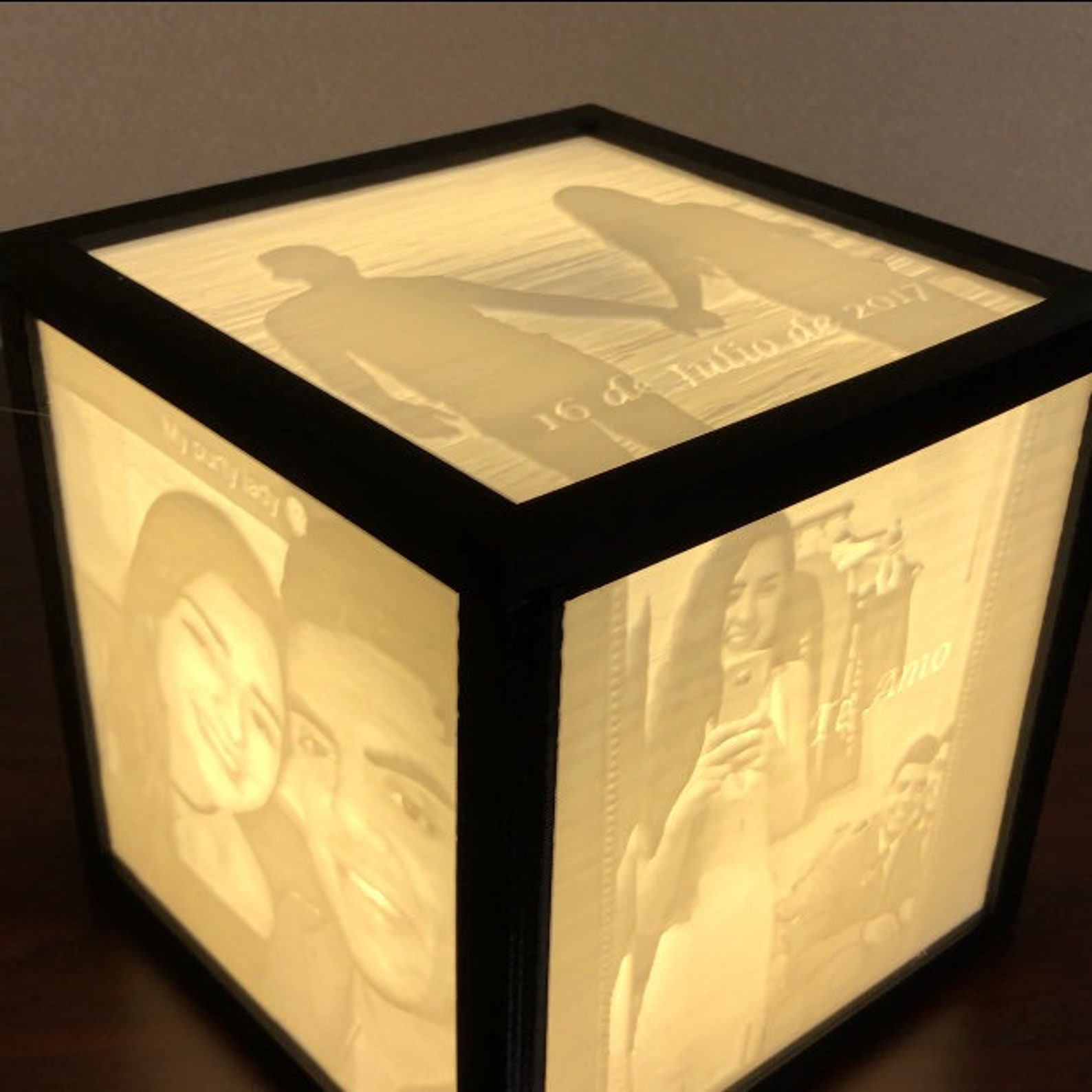 3D Printed Photo Cube - Etsy