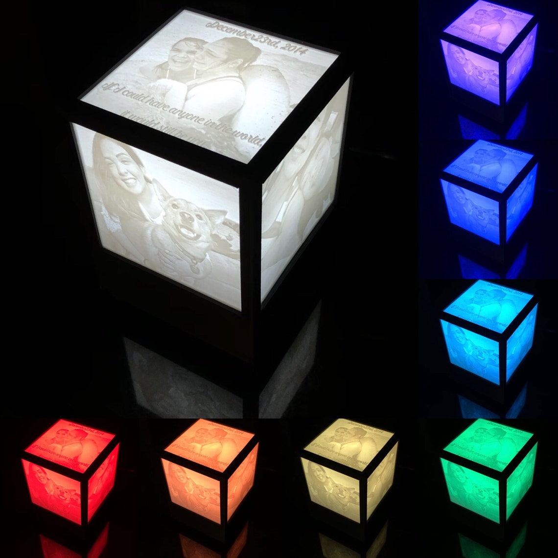 3D Printed Photo Cube - Etsy