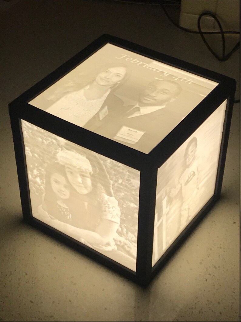 3D Printed Photo Cube - Etsy