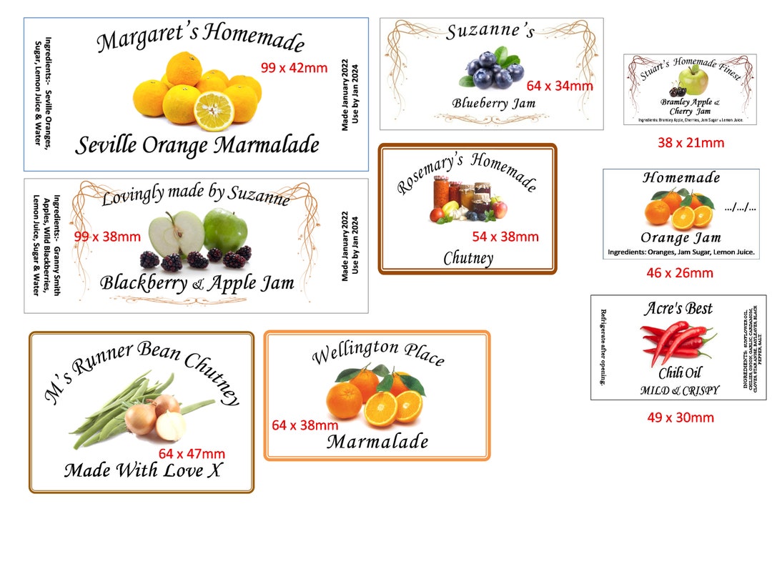 Custom Rectangular Labels Portrait or Landscape, for Any Use, Jam ...
