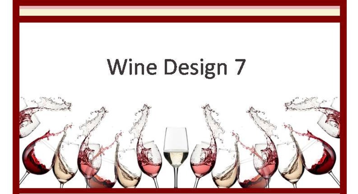 21 x Small Wine bottle Border style labels with an attractive | Etsy