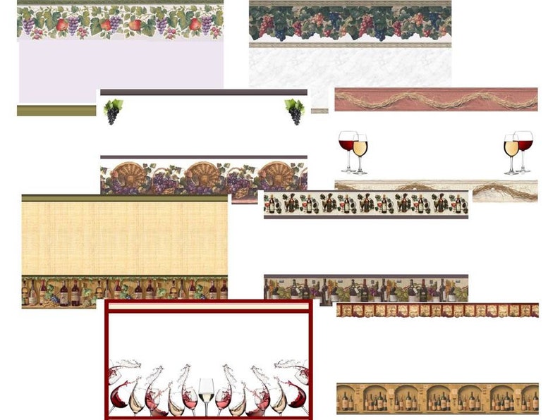 21 X Small Wine Bottle Border Style Labels With an Attractive - Etsy