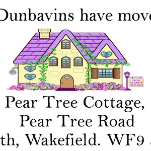 40 X Custom Moving House Labels 46mm X 26mm. Medium Sized , Adhesive ...