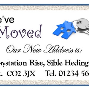 40 X Custom Moving House Labels 46mm X 26mm. Medium Sized , Adhesive ...