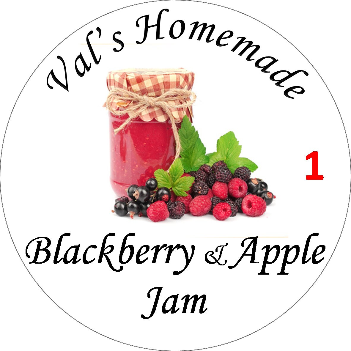 Customised Round Generic Image Type, Jam, Chutney, Preserve Labels ...