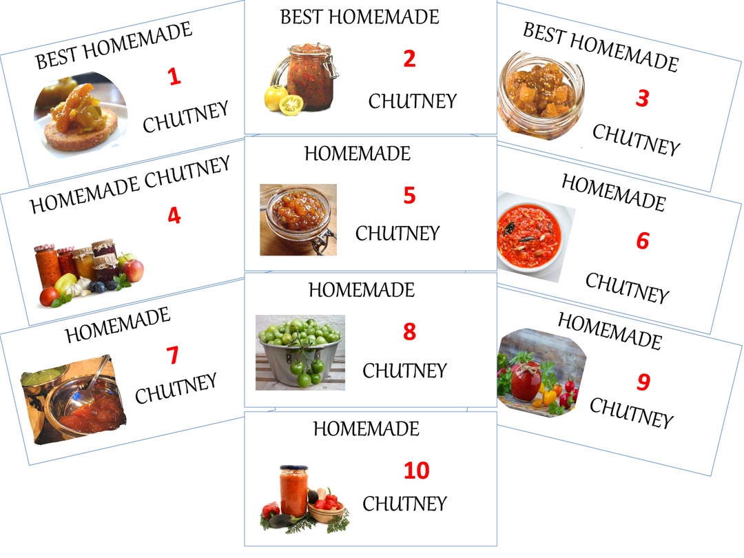 24 X Chutney or Pickle Preprinted Jar Labels, Self Adhesive, Original ...