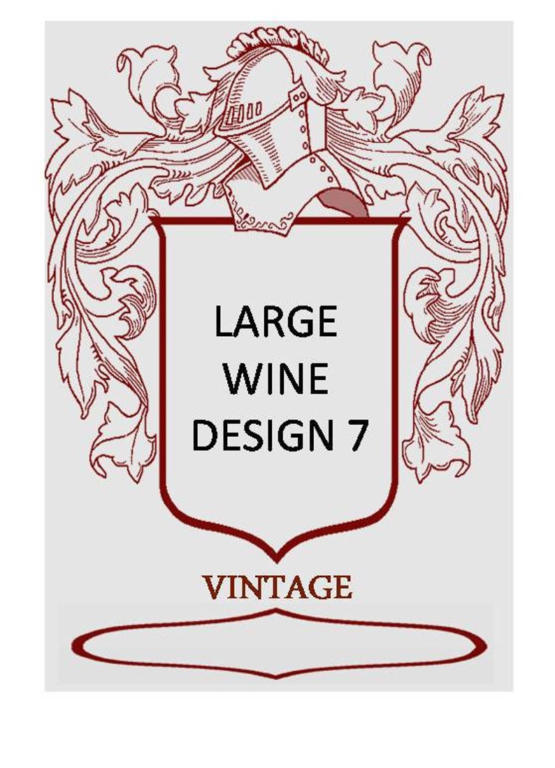 8 x Large Decorative Blank Wine Bottle Labels 105mm x 74mm | Etsy