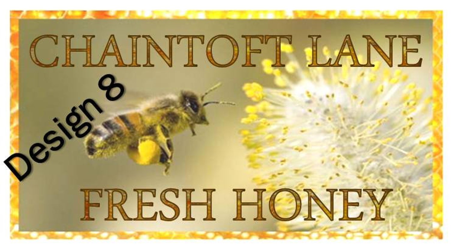 21 X Customised Honey Jar Labels Small 70mm X 38mm, Choose Your Picture ...