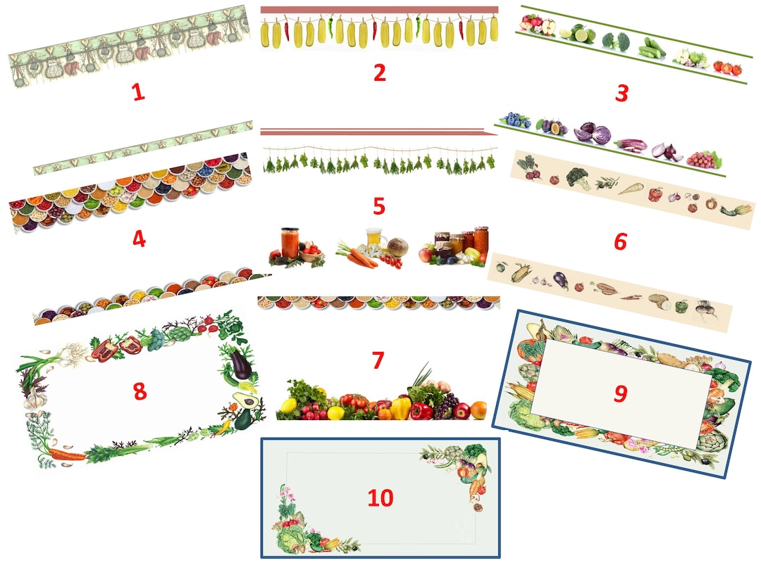 24 X Chutney or Pickle Preprinted Jar Labels, Self Adhesive, Border ...