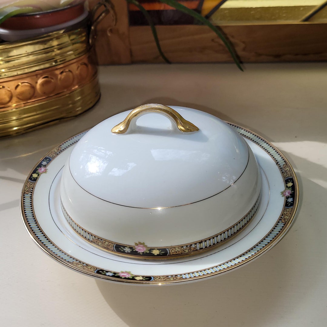 Vintage Noritake Olanta Covered Butter Dish: Floral Art Deco, 1920s - Etsy