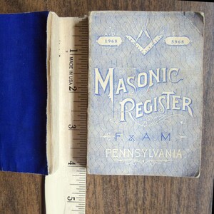Two Manning's Masonic Registers 1922 and 1968 F & A M for - Etsy