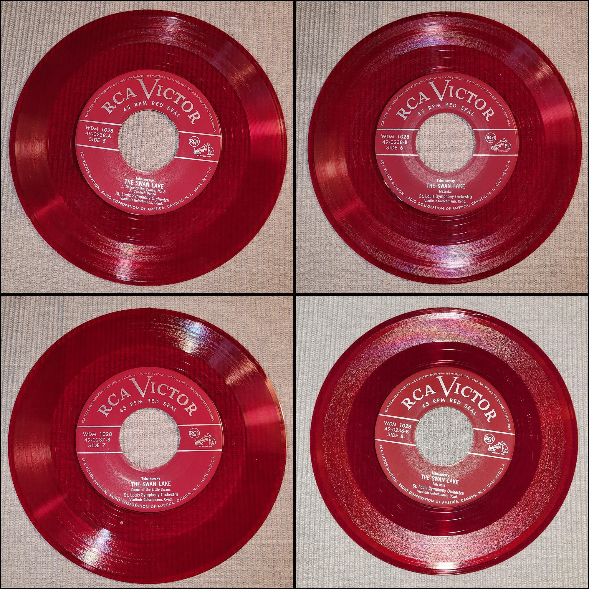 Vintage 45 RPM Record Album Collection Binder With 15 Records - Etsy