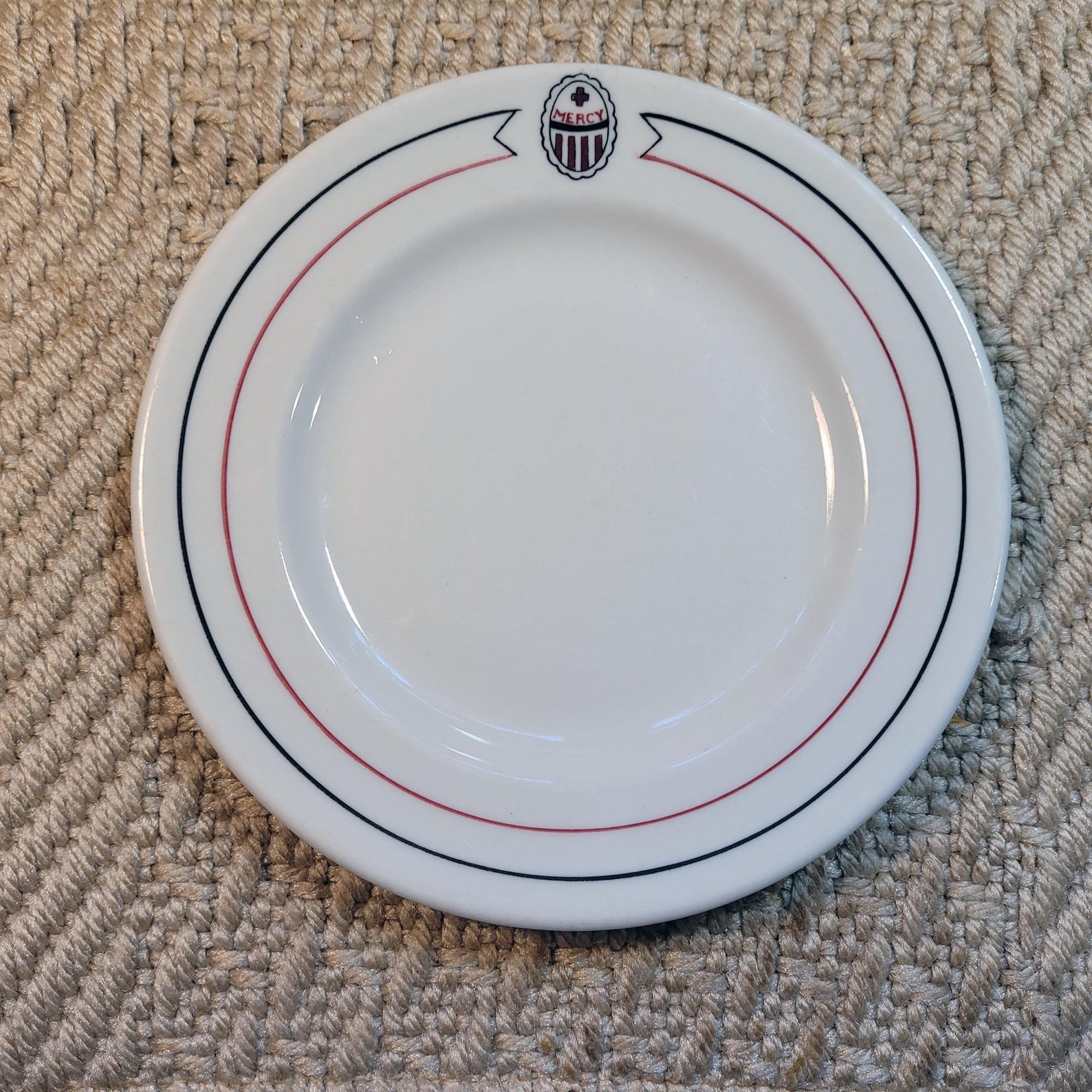 Four Vintage Mercy Hospital Plates Mayer China Top Mark Mercy Excellent ...