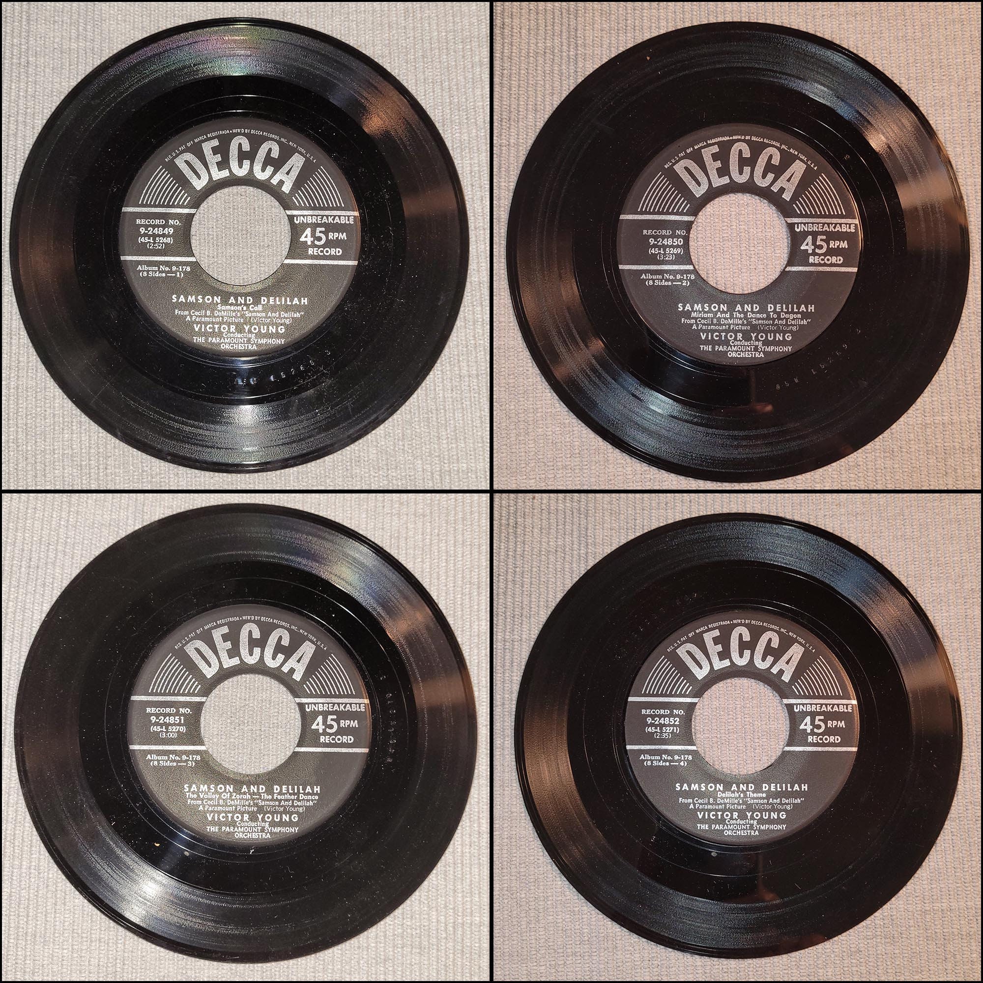 Vintage 45 RPM Record Album Collection Binder With 15 Records - Etsy