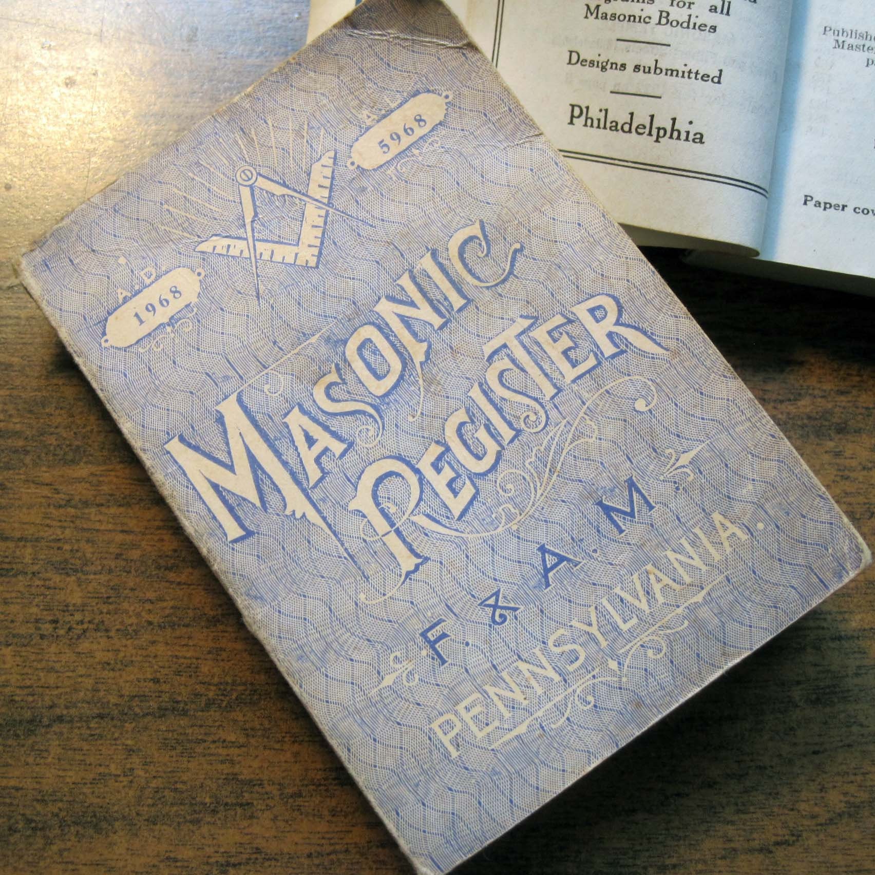 Two Manning's Masonic Registers 1922 and 1968 F & A M for - Etsy