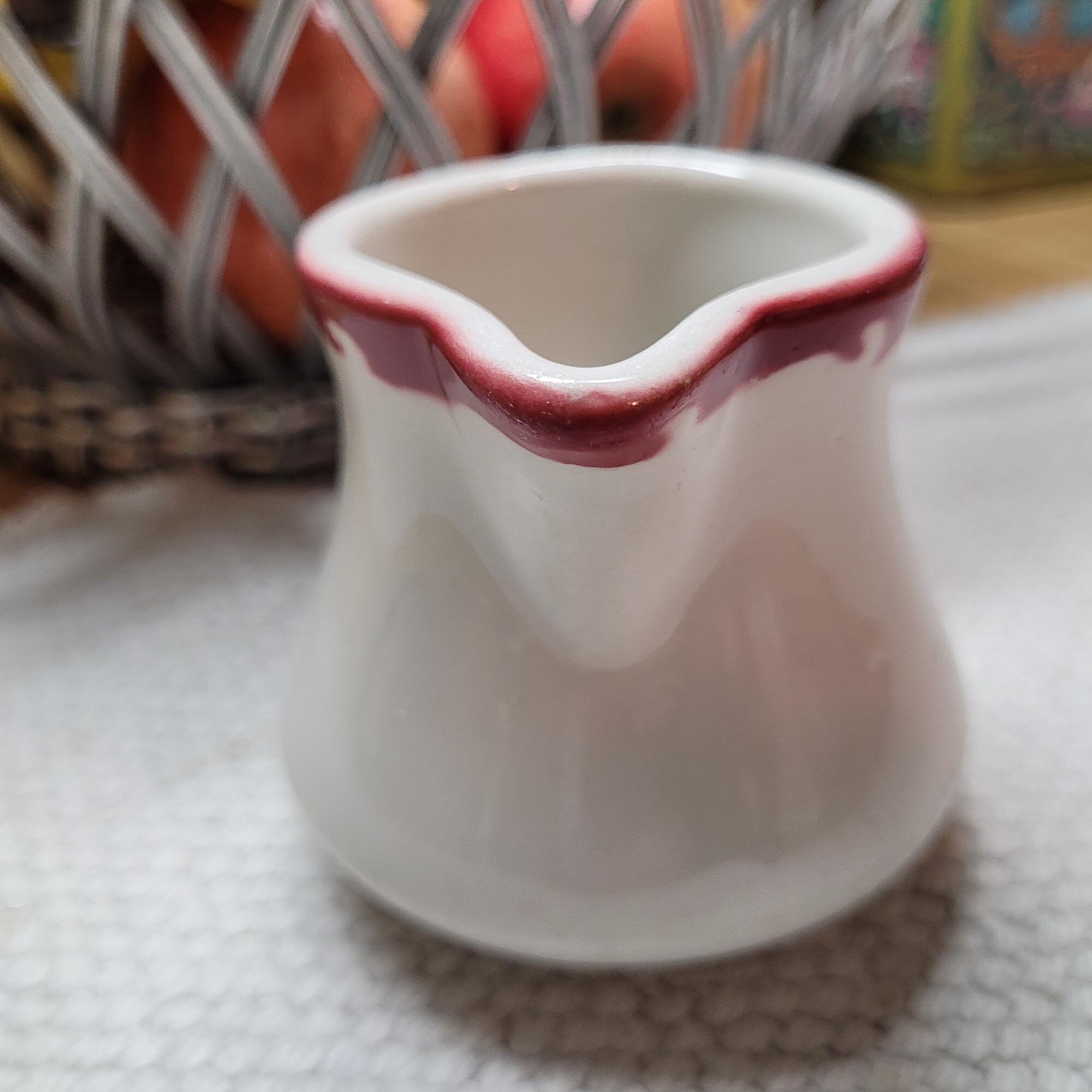 Vintage Sterling Vitrified China Creamer Dark Rasberry Red | Etsy