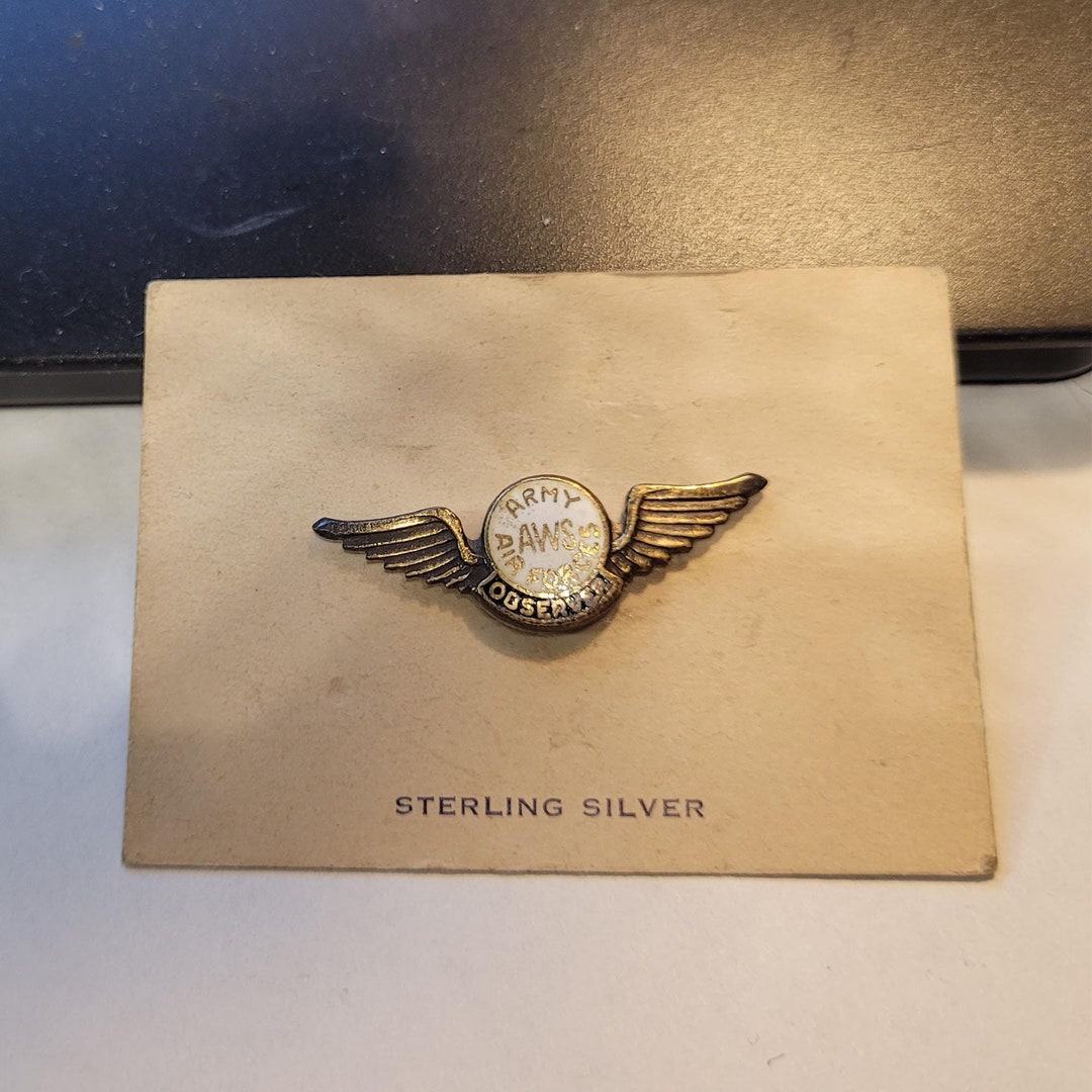 Vintage US Army AWS Air Forces Wings Observer Pin World War II - Etsy