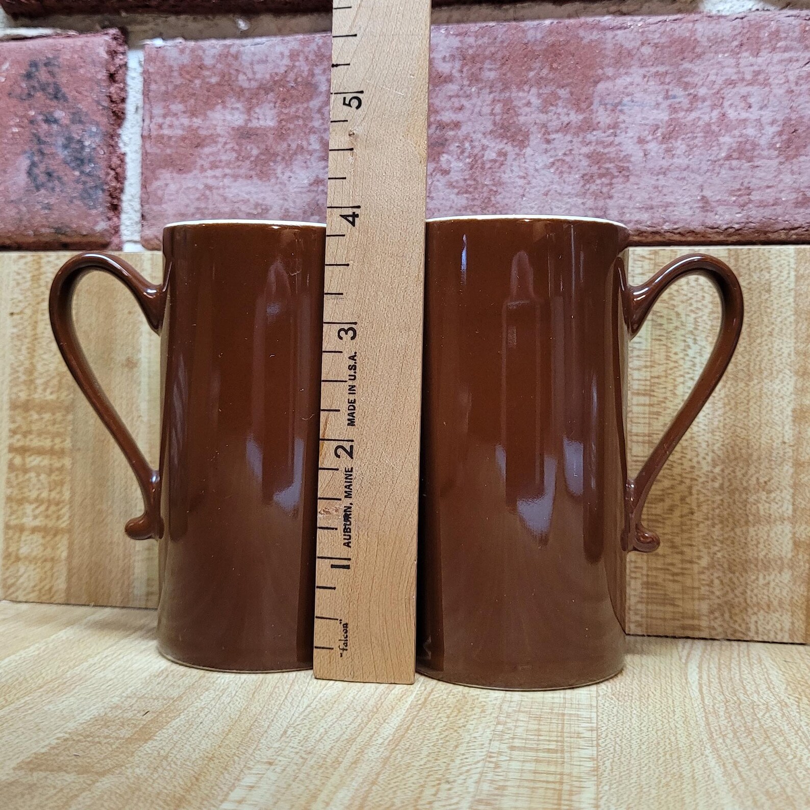 Set of Six HALL Espresso Cups in Brown 1268 Made in USA | Etsy