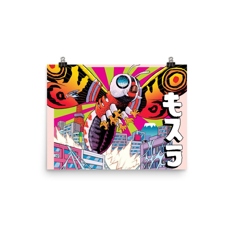 Mothra Poster (matte Finish)| 12 X18in Kailua Art Godzilla Print Wall ...