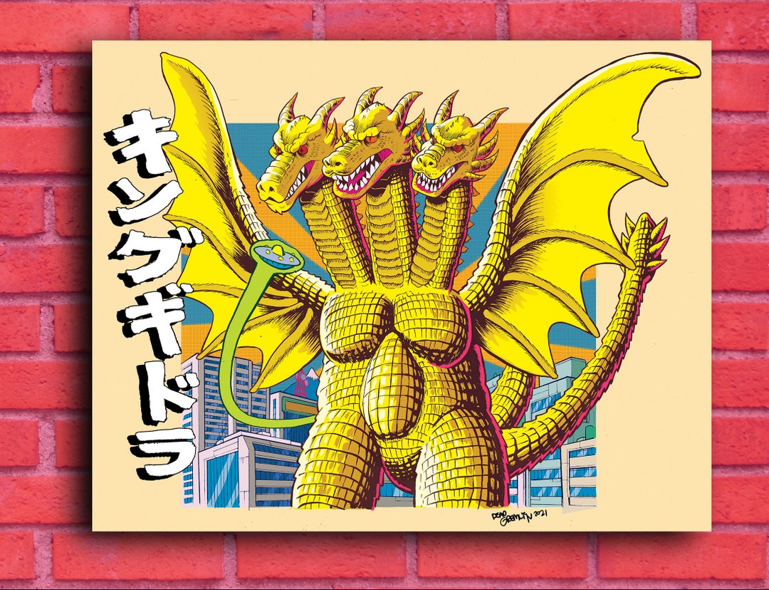 King Ghidorah Print (matte Finish) - Etsy