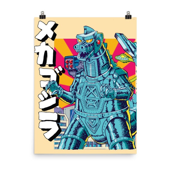 Mechagodzilla Poster 12x18in Kaiju Wall Art Japanese Monster - Etsy