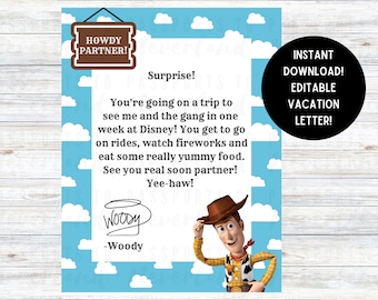 Surprise Vacation Letter - Etsy
