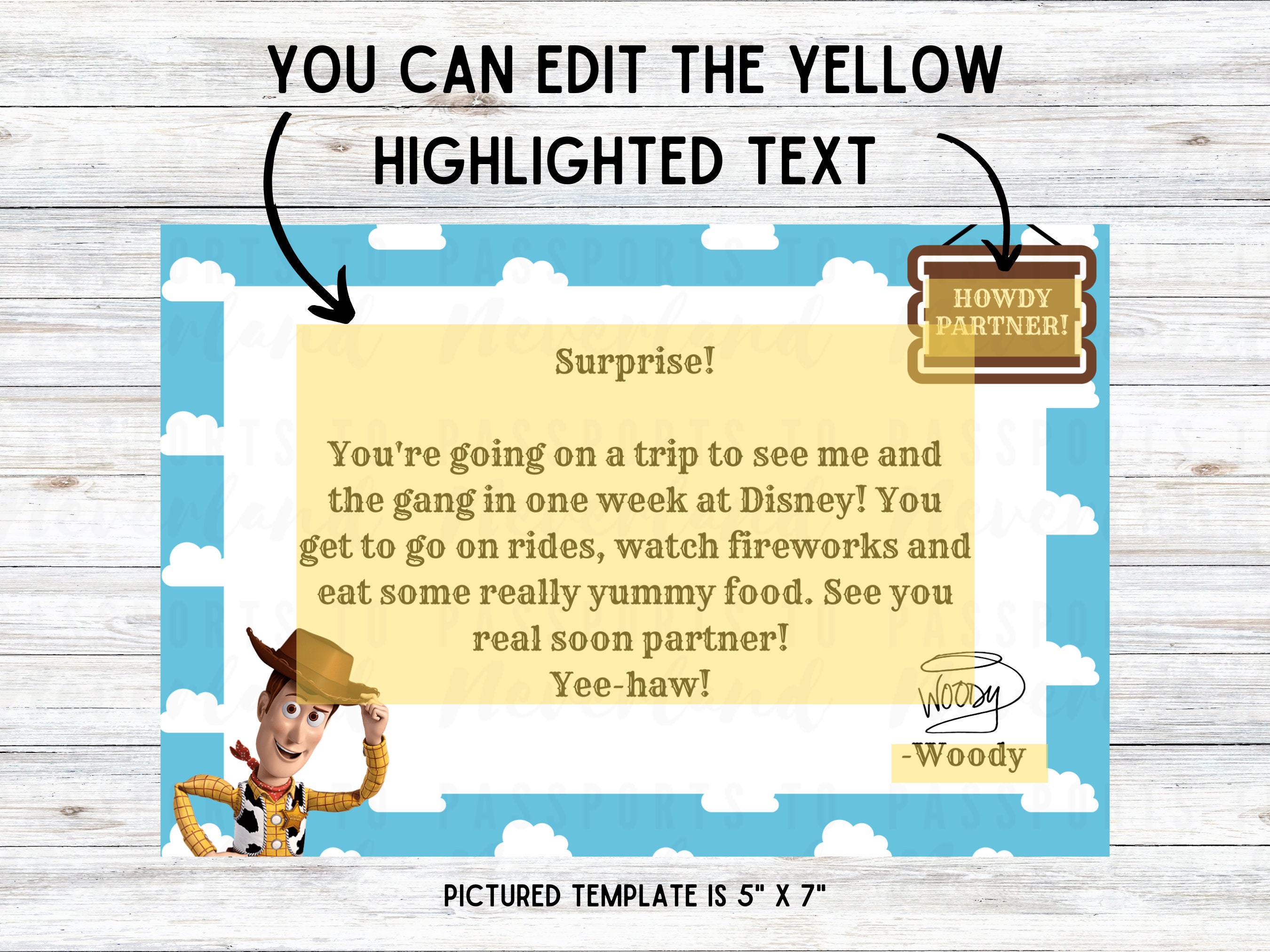 Surprise Trip Letter Instant Download Editable Canva - Etsy