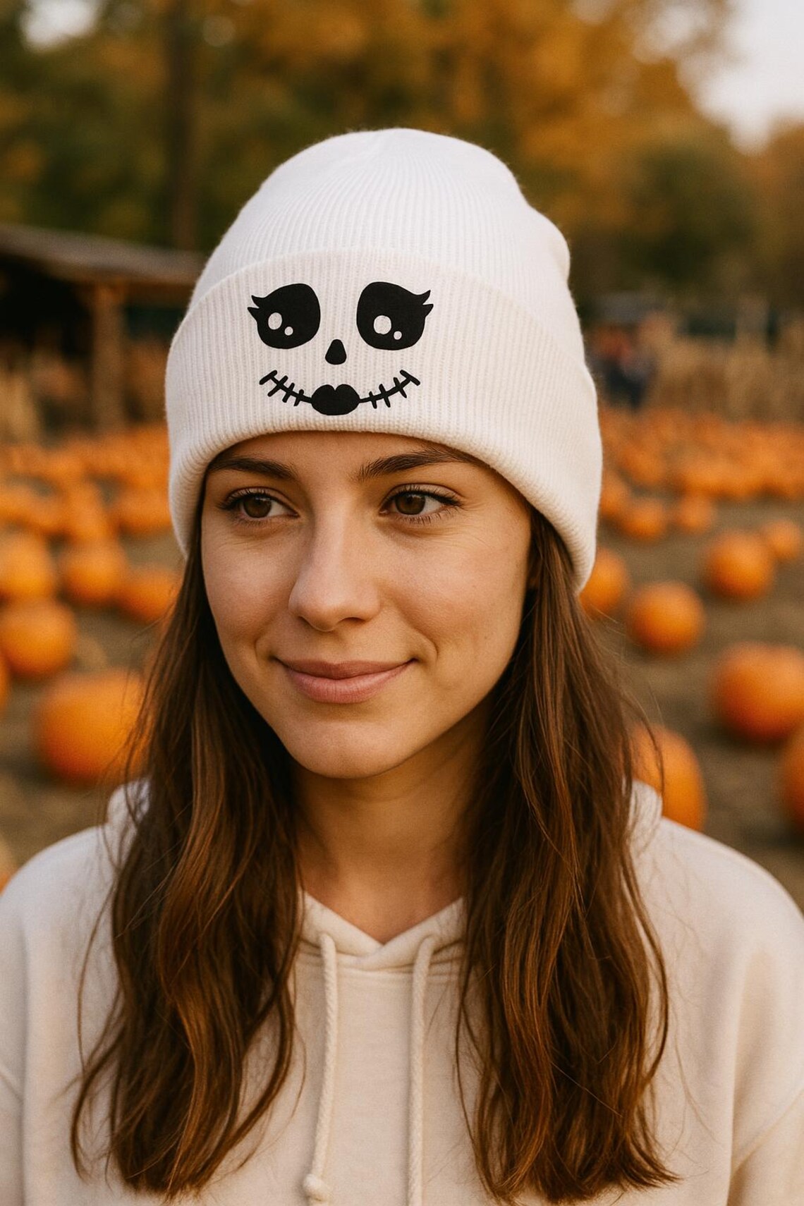 Skeleton Face PNG – Cute Halloween Skull With Lashes – Digital Download ...
