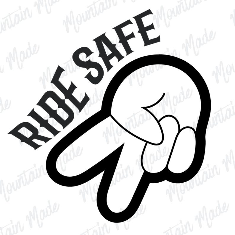 Ride Safe Motorcycle PNG | Biker Hand Sign Digital Decal | PNG for ...