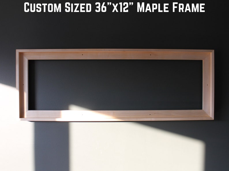 Natural Wood Floating Frame Available in Maple Walnut - Etsy