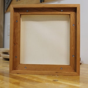 Natural Wood Floating Frame Available in Maple Walnut - Etsy