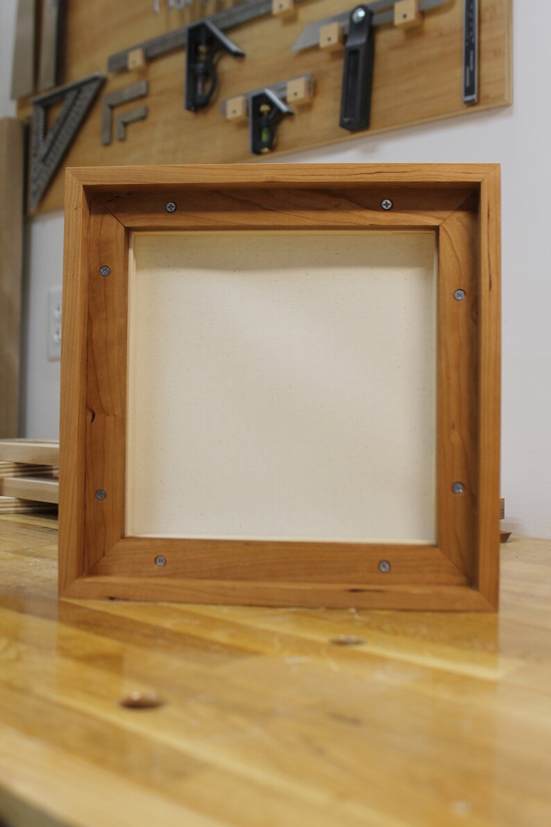 Natural Wood Floating Frame Available in Maple Walnut - Etsy