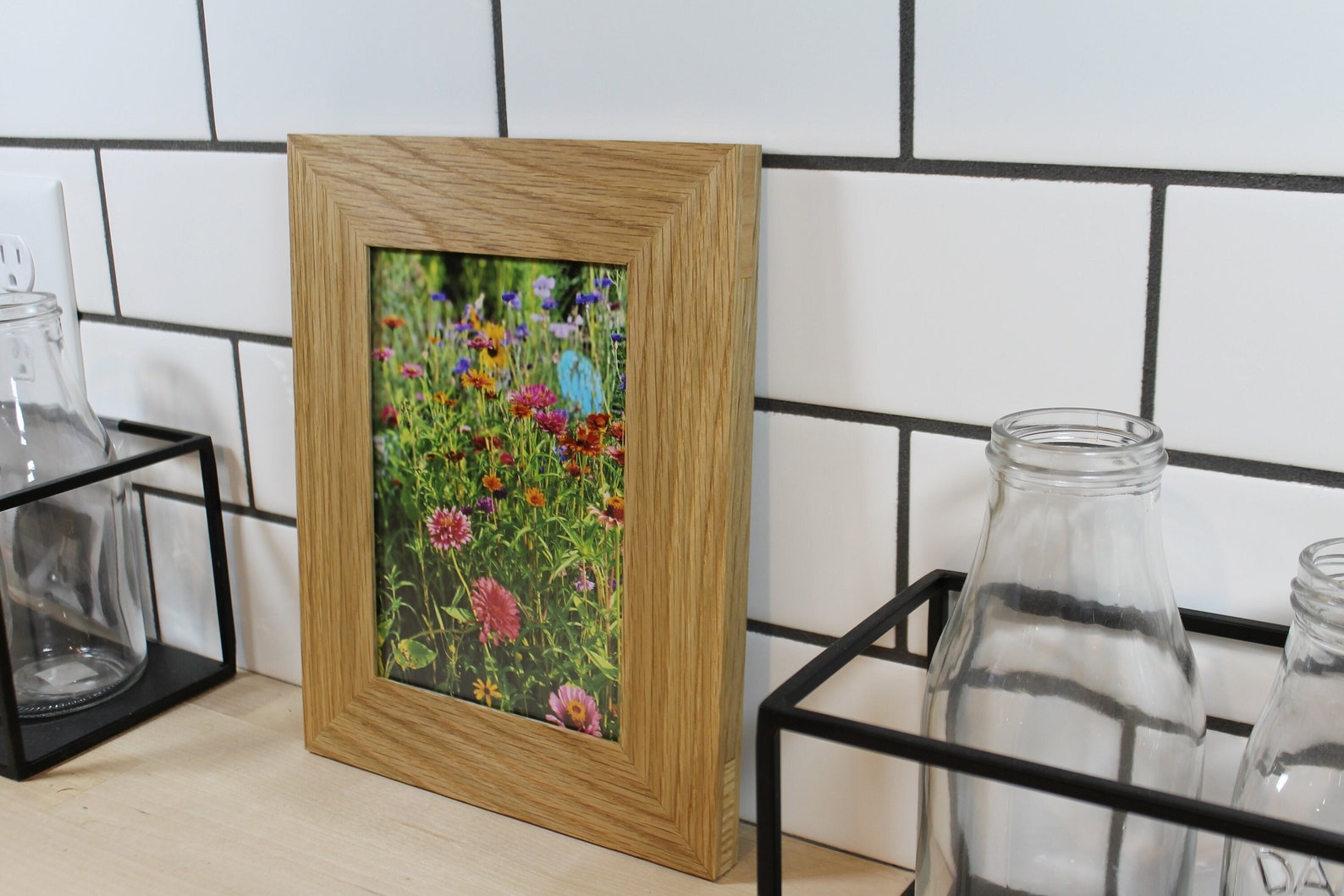 White Oak Modern Wood Picture Frame Natural Wood Frame Mid - Etsy