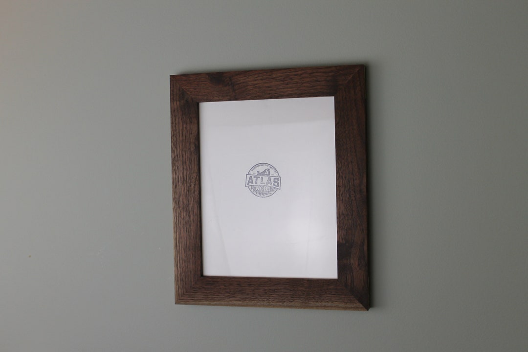 Premium Walnut Modern Wood Picture Frame, Solid Hardwood Display for ...