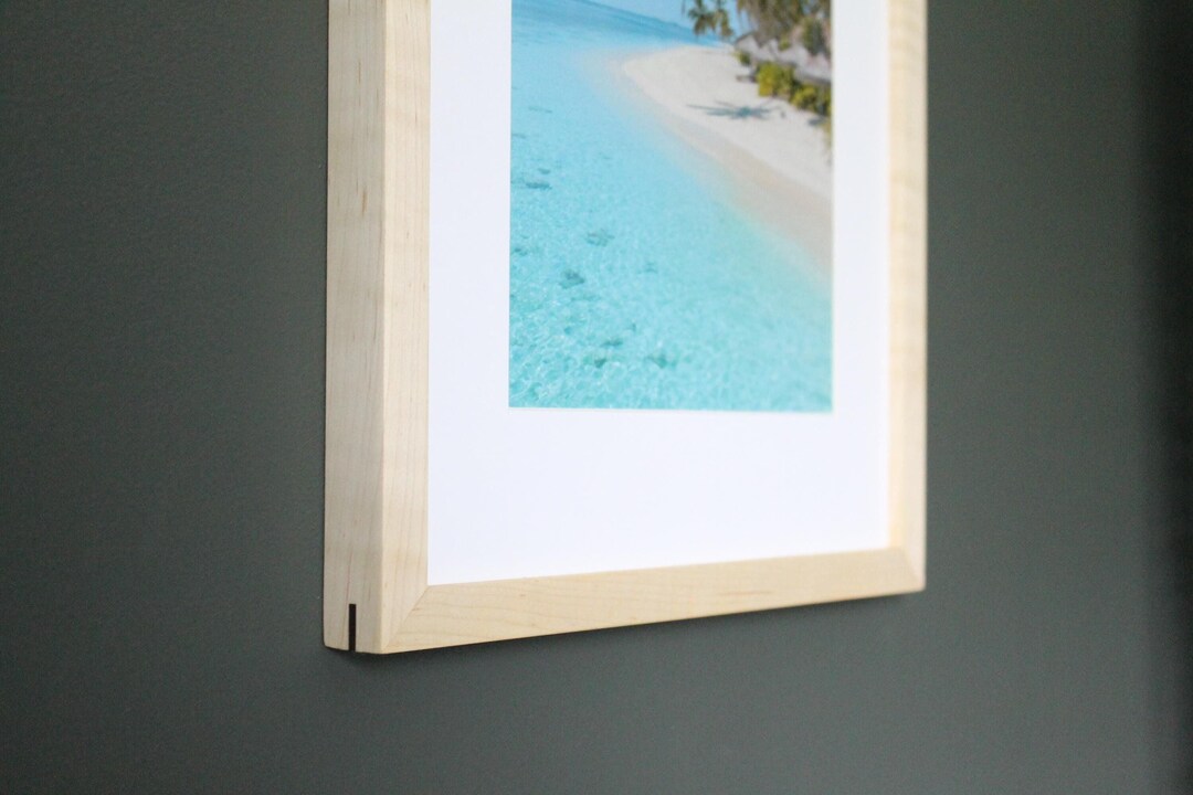 Maple Minimalist Picture Frame for Wall Art | Handmade Solid Wood Frame ...
