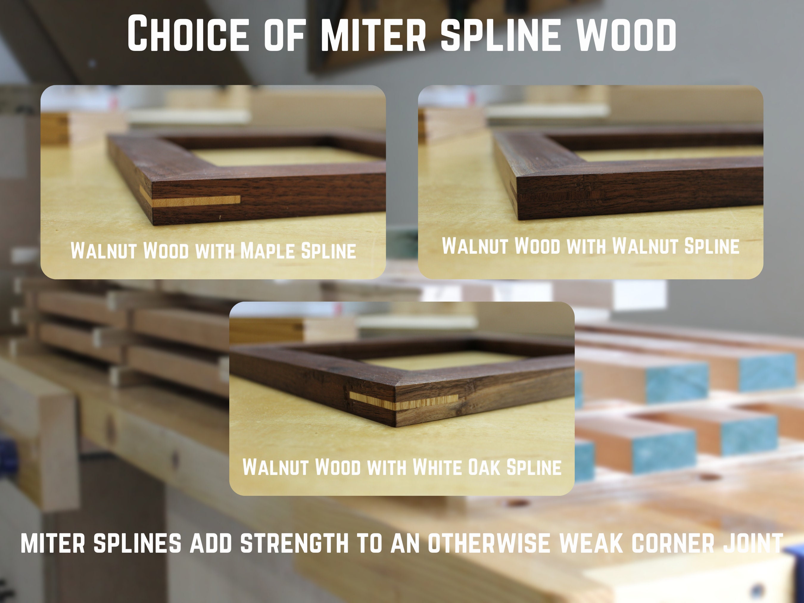 Walnut Modern Wood Picture Frame Solid Hardwood Display for - Etsy