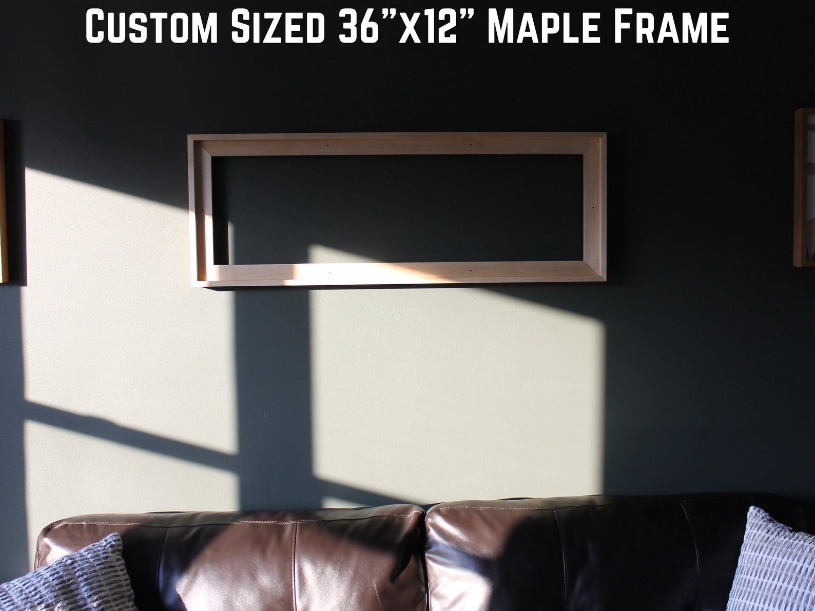 Natural Wood Floating Frame Available in Maple Walnut - Etsy
