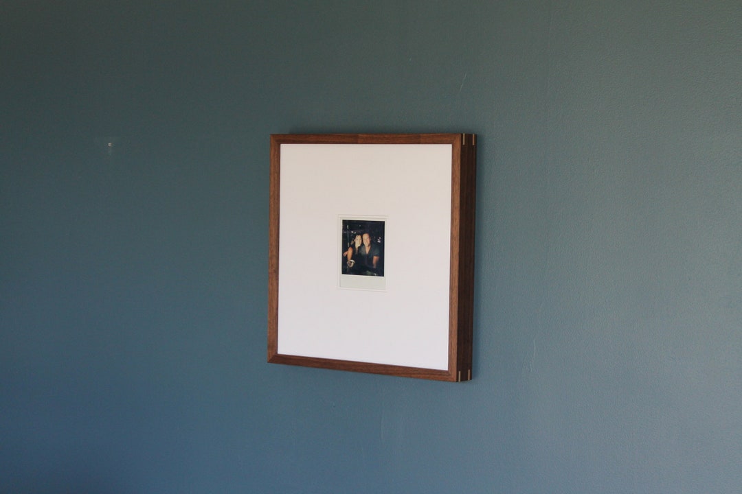 Walnut Vintage Instant Photo Picture Frame, 12x12 Gallery Style Frame ...