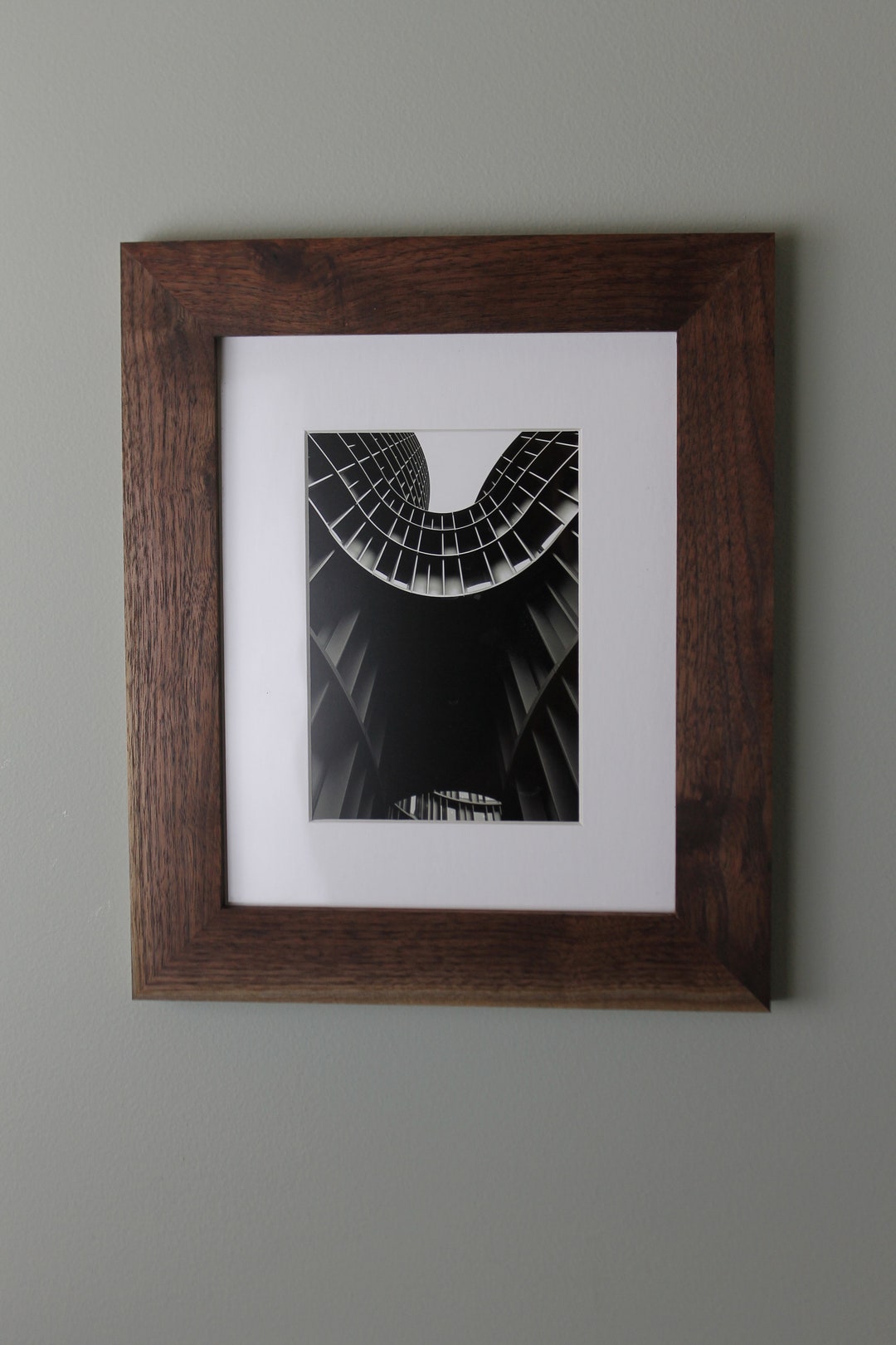 Walnut Modern Wood Picture Frame, Handmade Minimalist Design, Premium ...