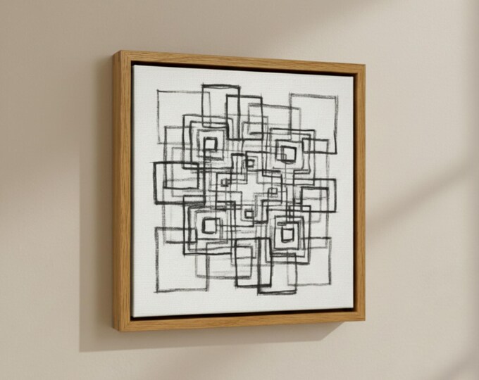 Natural Wood Floating Frame, Available in Maple, Walnut, Cherry, and ...