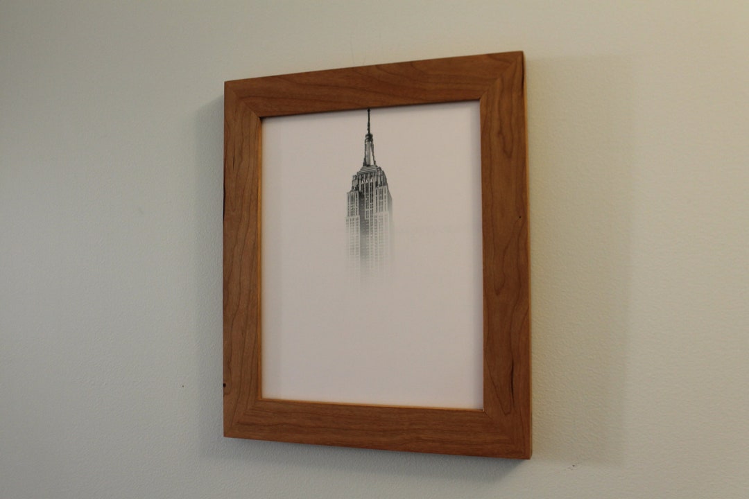 Cherry Modern Wood Picture Frame, Handmade Minimalist Design, Premium ...