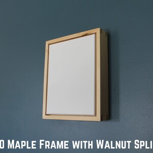 Natural Wood Floating Frame Available in Maple Walnut - Etsy