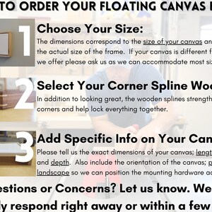 Natural Wood Floating Frame, Available in Maple, Walnut, Cherry, and ...