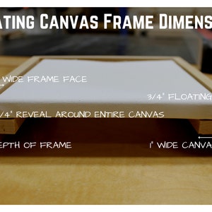 Natural Wood Floating Frame Available in Maple Walnut - Etsy