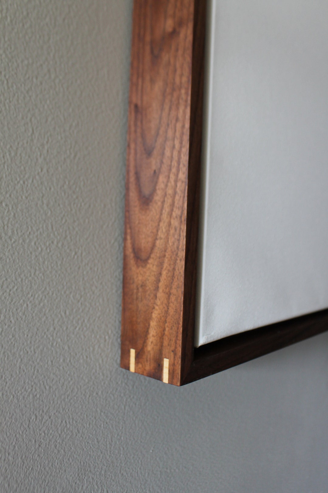 Walnut Floating Canvas Hardwood Frame, Solid Hardwood Display for ...