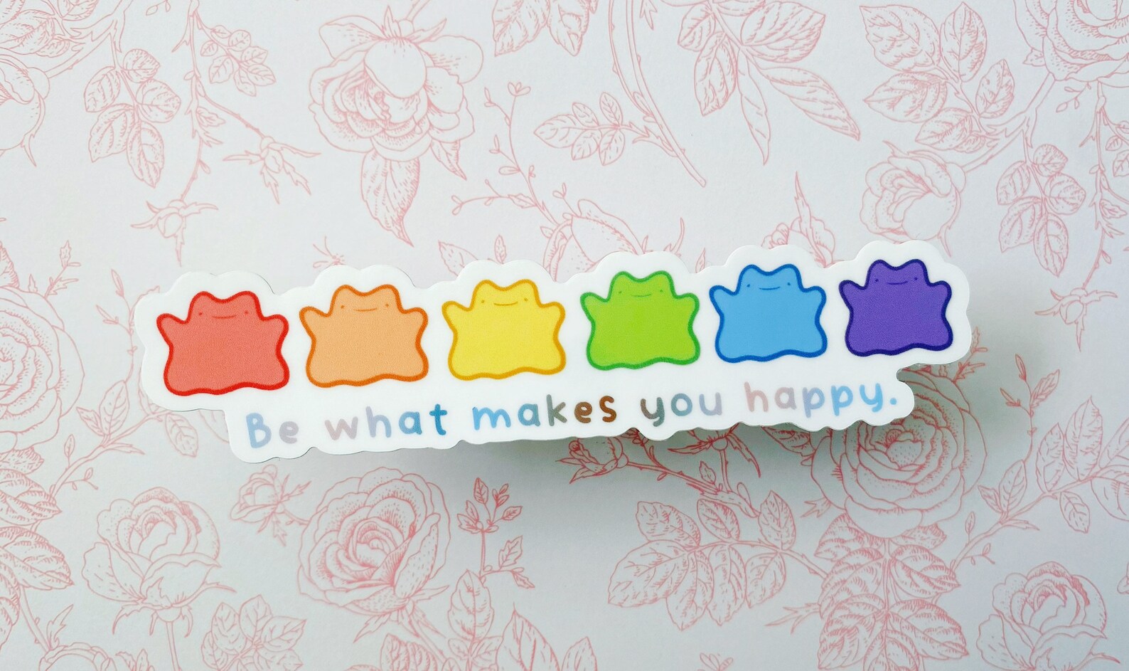 Ditto Rainbow Pride Waterproof Sticker Decal | Pokemon Pride Sticker ...