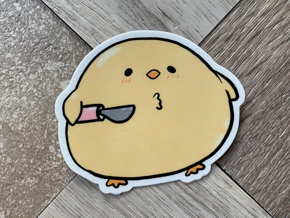 Meme Vogel mit Messer Aufkleber Wasserfest Lustige Kawaii - Etsy.de