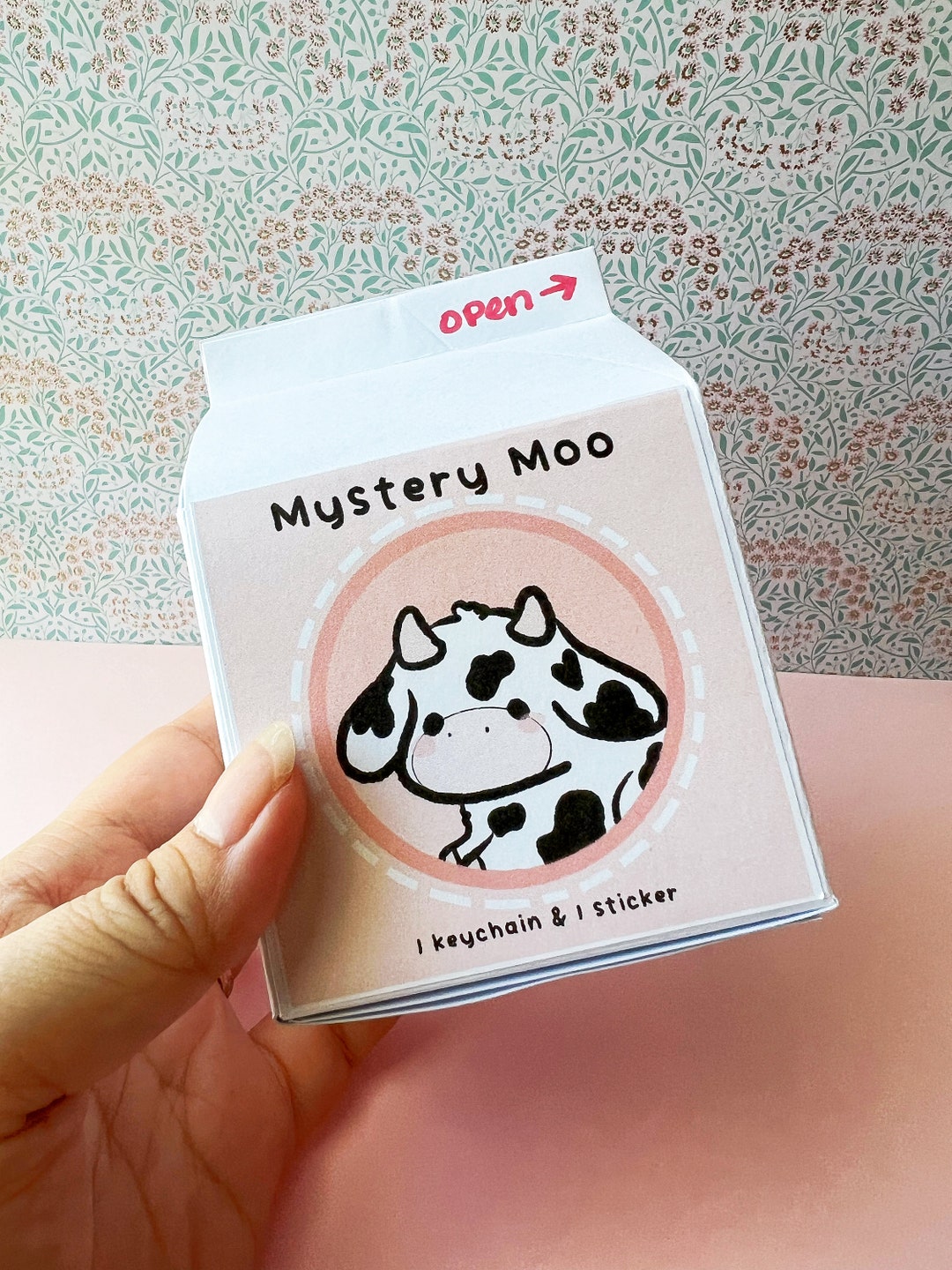 Mystery Moo Cow Keychain and Sticker Blind Box | Kawaii Blind Bag Toy ...